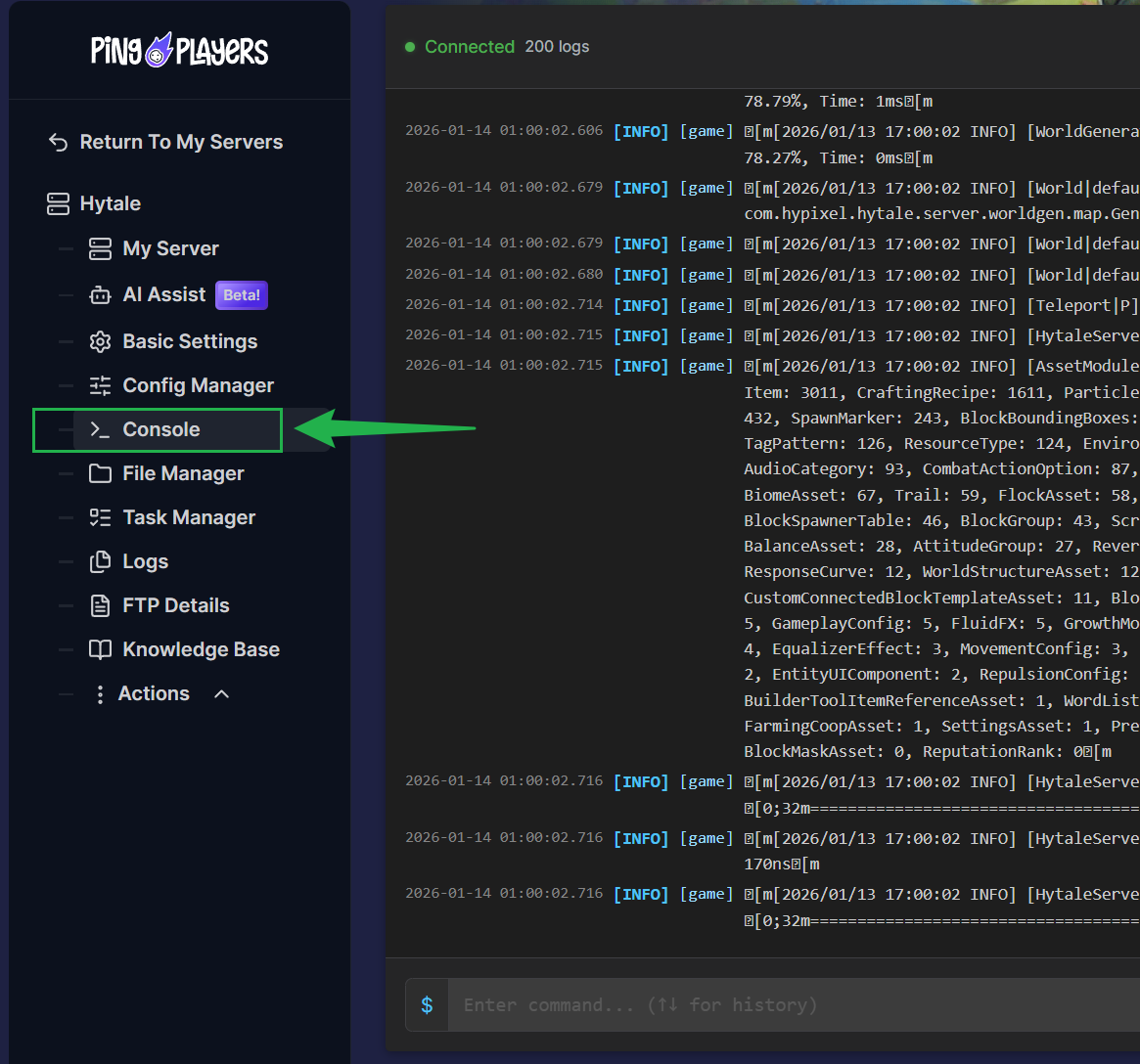 PingPlayers | How to Add and Authenticate your Hytale Server