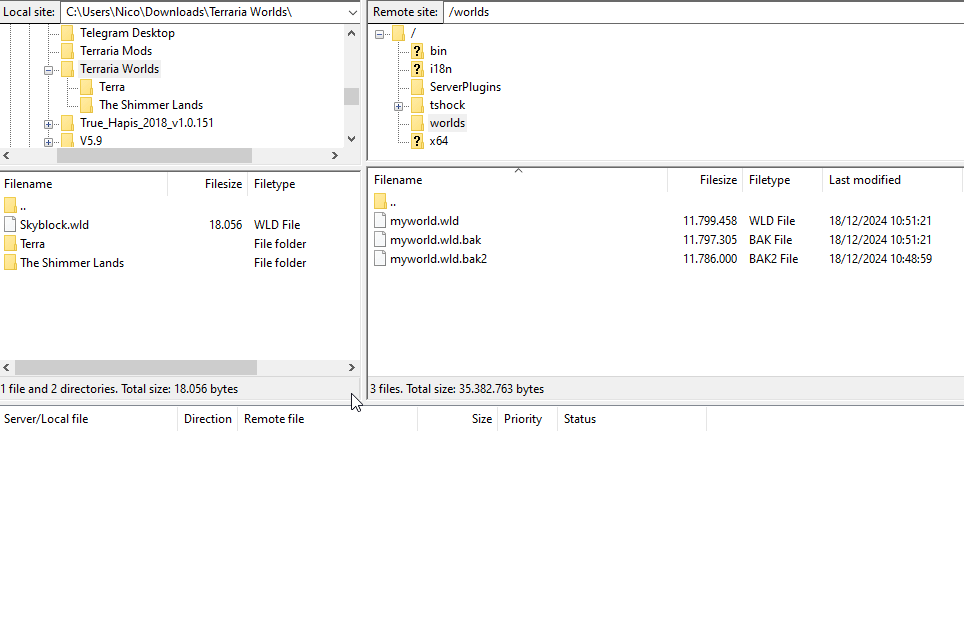 PingPlayers | How to Manage world saves and load a Custom World to your Tshock Terraria server